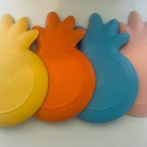 Sun Squad | Dining | Melamine Pineapple Snack Plates Sun Squad Pink ...